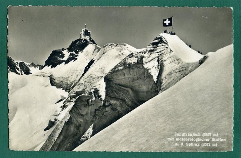 Jungfraujoch mit meteorolog. Station auf der Sphinx, 1943 (Gebraucht) in Sargans für CHF 1 – mit ...