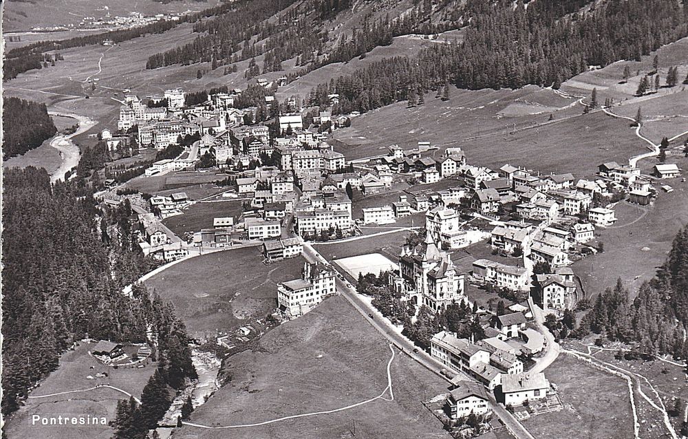 Pontresina (Grb.) Flugaufnahme. 1948 (Gebraucht) in Schlieren für CHF 4 ...