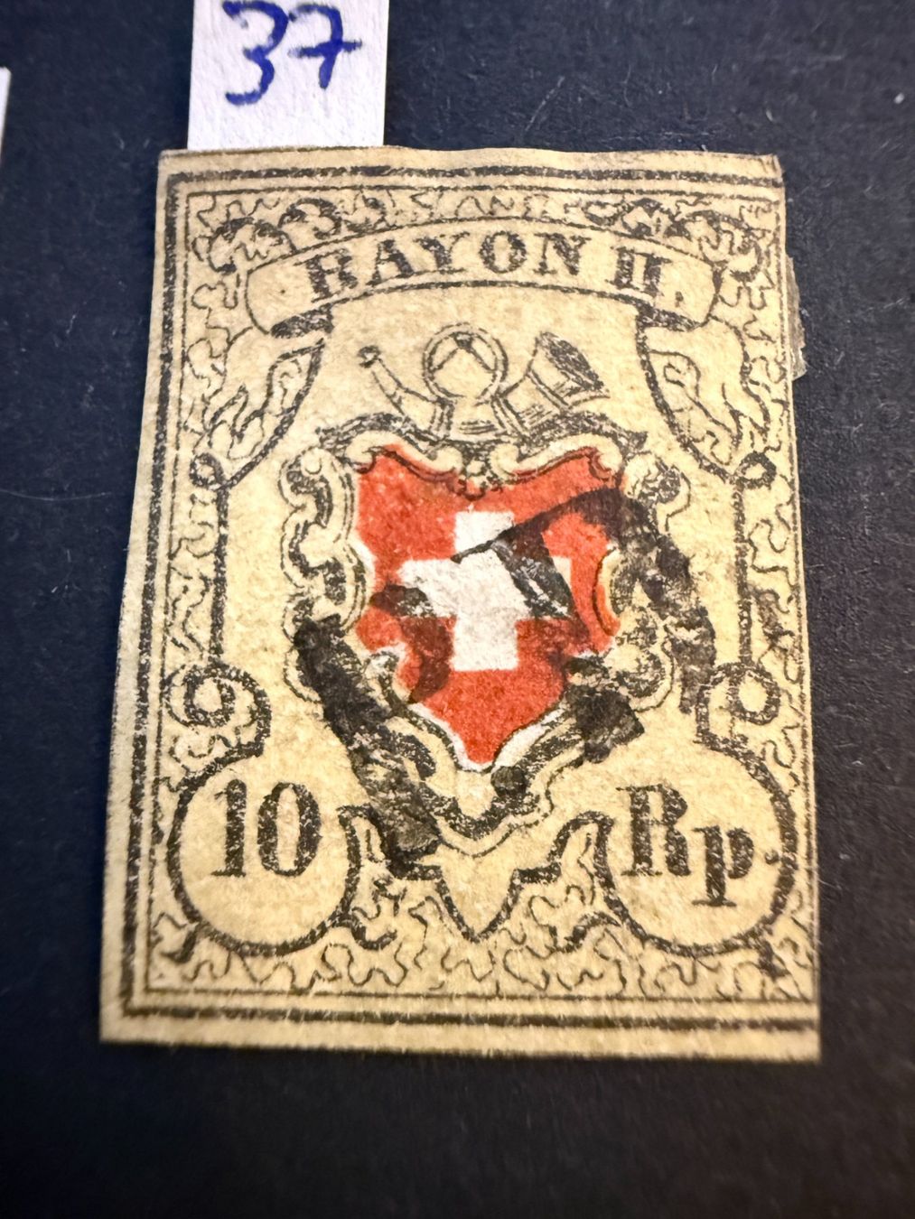 Rayon II, Zu. 16II, Typ 37 mit seltener PD Entwertung (Gebraucht) in ...