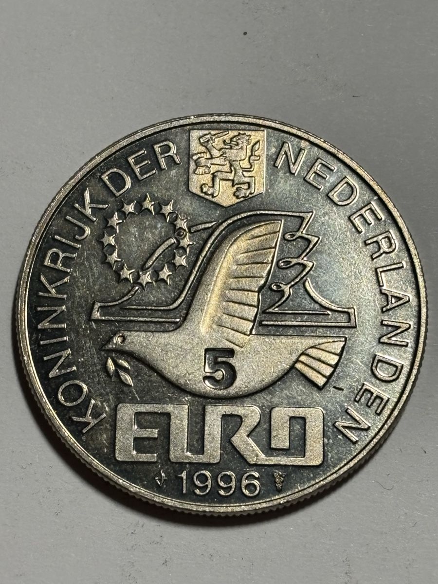 Pièce rare: Pays-Bas, 5 Euro argent, 1996. Etat parfait! (D'occasion) à ...