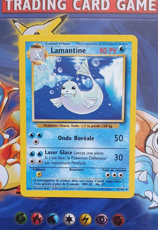 Carte Pokémon Lamantine (Set de base) 25/102 (fr) | Kaufen auf Ricardo