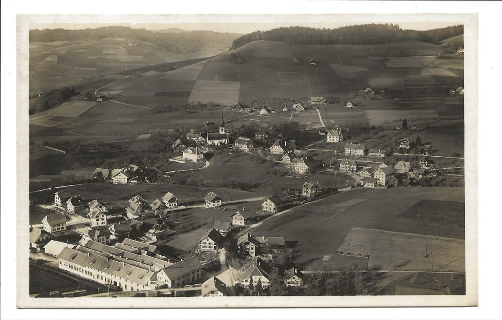 Biglen (BE) Emmental Flugaufnahme Stempel Hotel Bären - 1926 (Gebraucht ...