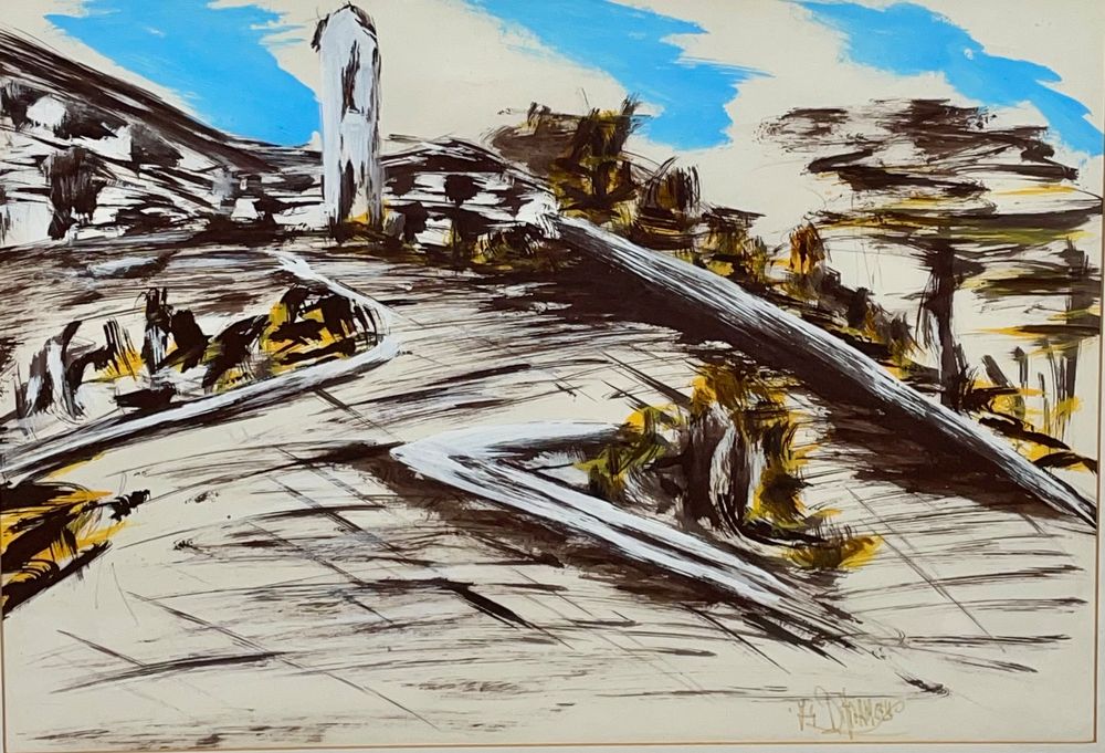 Sehr Interessant Mischtechnik Gemälde unleserlich Signiert | Kaufen auf Ricardo