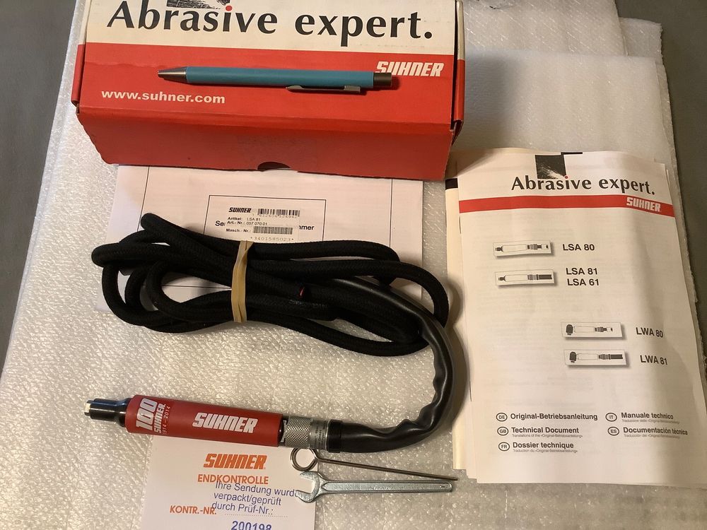 SUHNER Druckluft Geradeschleifer LSA 81, NEU, NP CHF 914.- (Neu und ...