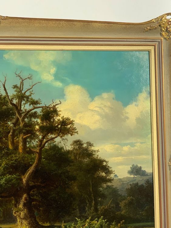 Georg Engelhardt (1823-1883) Waldszene mit Tiere Gemälde (Gebraucht) in ...