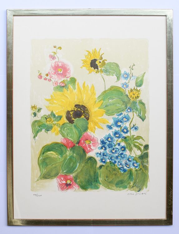 Lithografie, Aquarell Silke Glättli Stäfa Sommerblumen (Gebraucht) in Aarburg für CHF 34 – nur ...