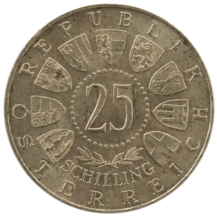 Österreich 25 Schilling 1963 Silber (Gebraucht) in Rotkreuz für CHF 14. ...