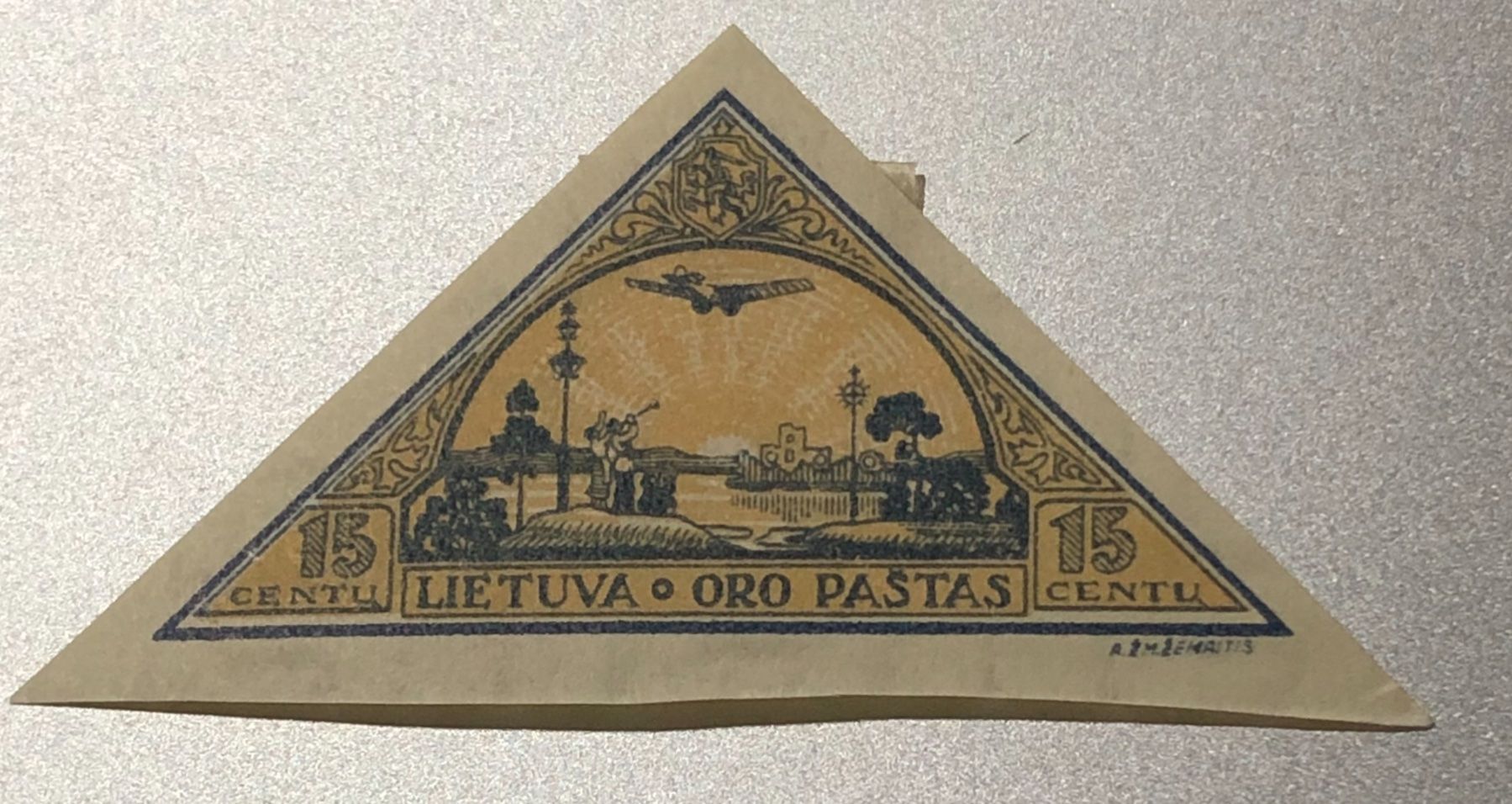 Briefmarken aus Litauen Flugzeug über die memel Ungestempelt (Gebraucht ...