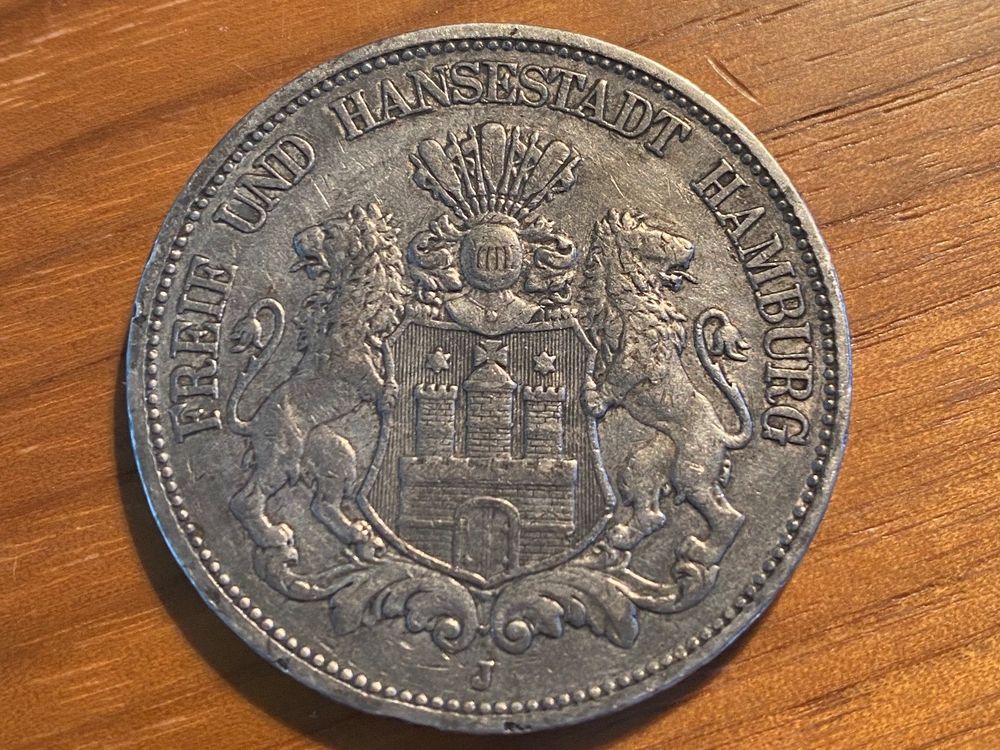 5 Mark Hamburg 1891 deutsches Reich | Kaufen auf Ricardo