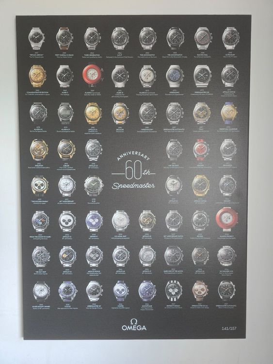 Omega speedmaster 60th anniversary limited poster sur toile (Gebraucht ...