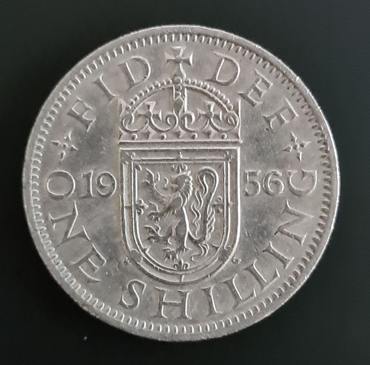1 One Shilling 1956 England Great Britain Münze Währung Geld | Kaufen ...