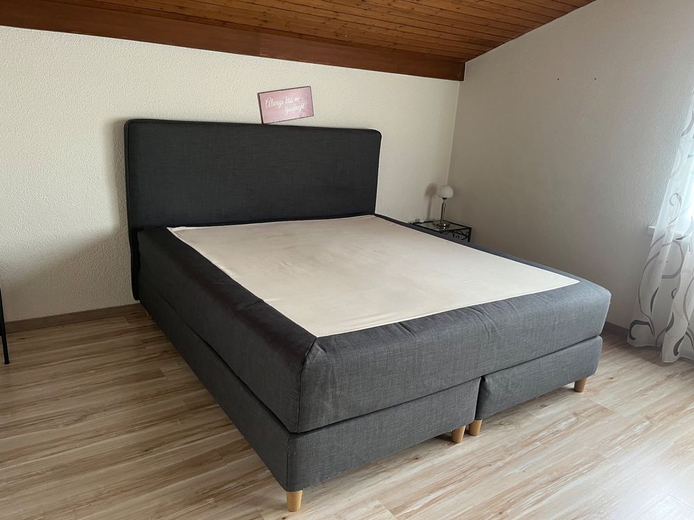 Boxspringbett Dunvik 180x200 dunkelgrau (Gebraucht) in Matzendorf für ...