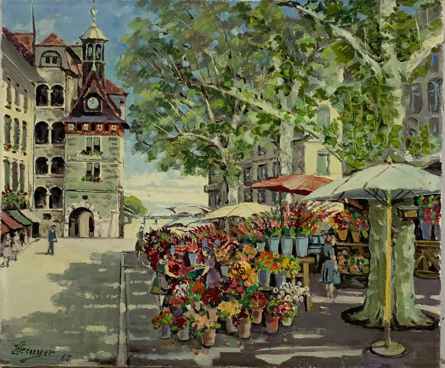 Gemälde Strassenszene unleserlich Signiert (Gebraucht) in Root für CHF 110 – mit Lieferung auf ...