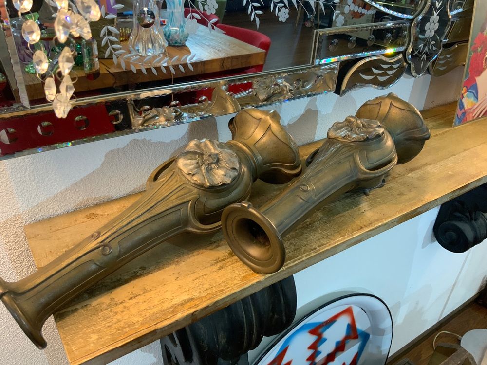 JUGENDSTIL 2 KAMINVASE ZINKGUSS BRONZIERT SIGNIERT FRANCE (Gebraucht) in Biglen für CHF 11 – mit ...