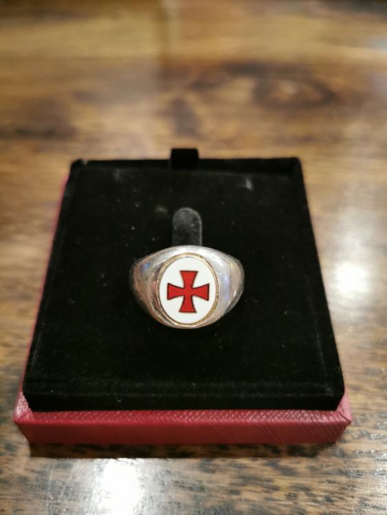 Silberring 925 Herrenring Siegelring Kreuz Templer (Gebraucht) in Hinterforst für CHF 12 – mit ...