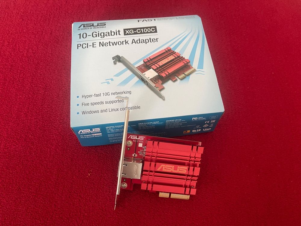 ASUS XG-C100C - PCI-E 10G Netzwerk Network Adapter in OVP (Gebraucht ...