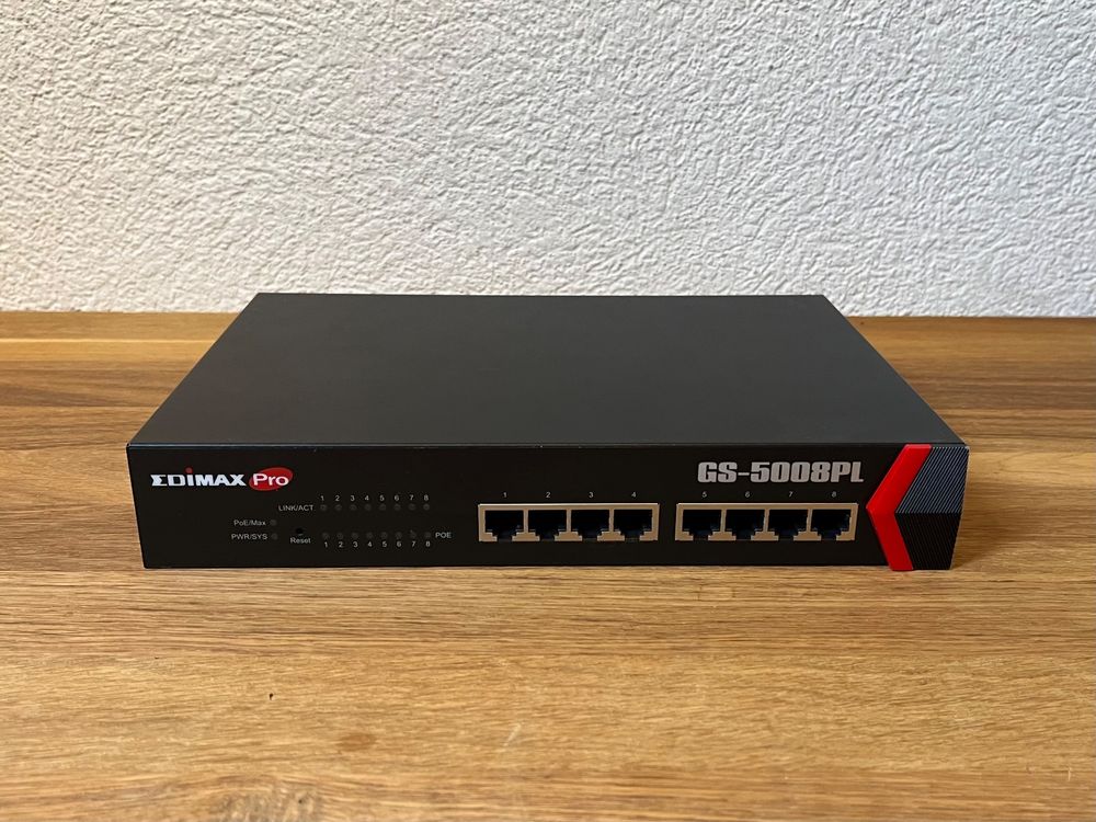 Edimax PRO 8-Port Gigabit PoE+ Web Smart Switch (Gebraucht) in ...