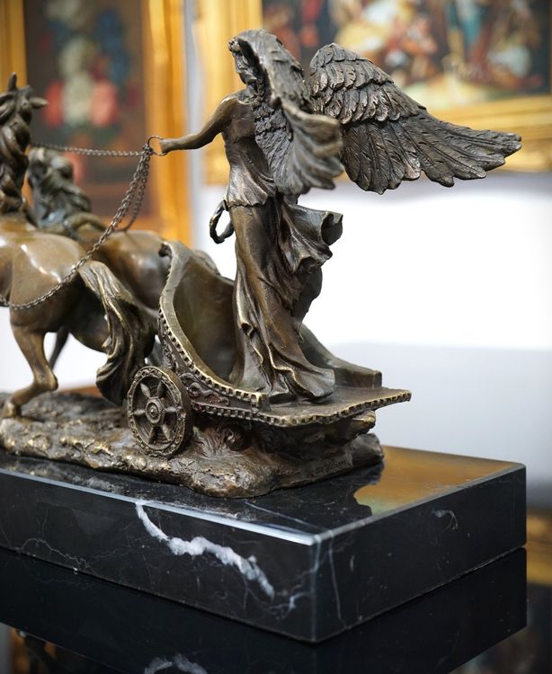 BRONZE SKULPTUR SIEGESGÖTTIN NIKA STREITWAGEN MYTHOLOGIE (Gebraucht) in Vettweiß für CHF 402 ...