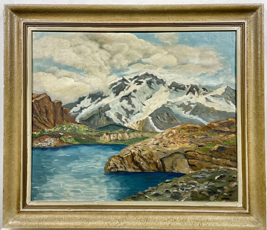 Grosses Gemälde mit Top Berg Anblick Signiert (Gebraucht) in Root für ...