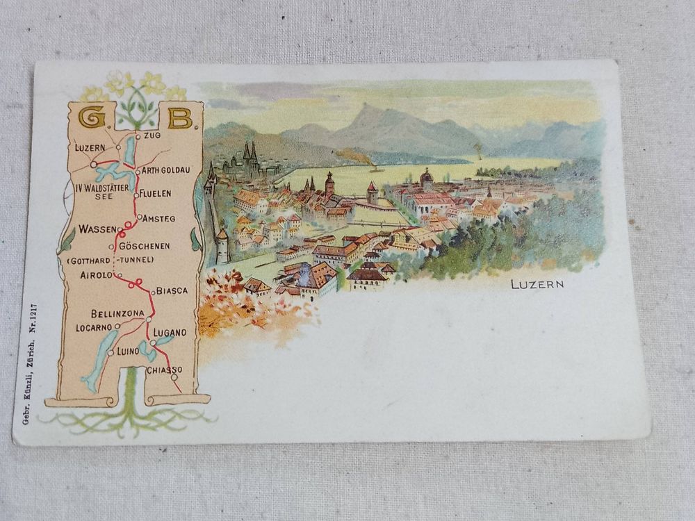 Gotthard - Bahn - "Luzern" - litho (Gebraucht) in Sorengo für CHF 12 ...