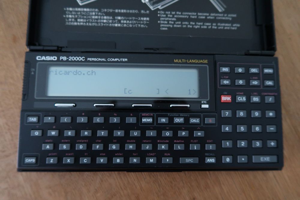 RARITÄT: Pocket Computer CASIO PB-2000C; NEUWERTIG! | Kaufen auf Ricardo