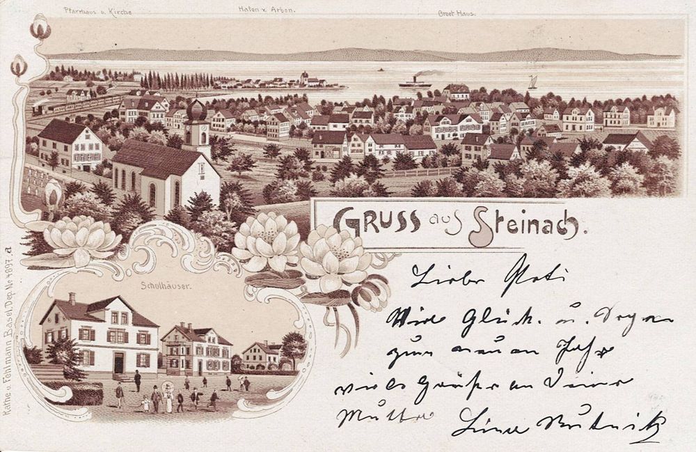 Steinach Litho Ak 1900 von Rathe u. Fehlmann Basel No.4897 (Gebraucht ...