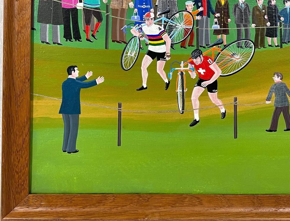 Arthur Sollberger Bicycle Race Gemälde | Kaufen auf Ricardo
