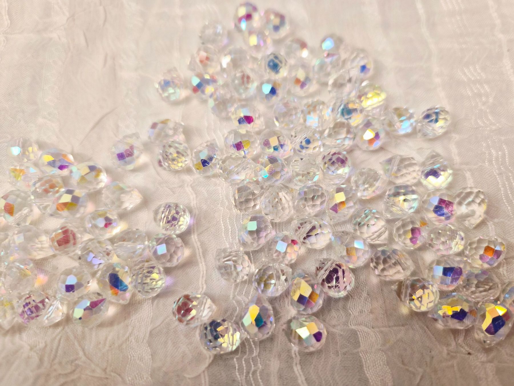 Funkelnde Kristall Anhänger Tropfen 8x10mm 20 stk crystal AB (Neu ...