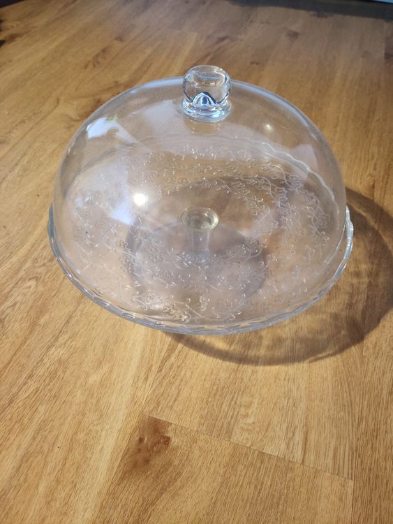 Glas Kuchenplatte mit Haube, Vintage, Top Zustand! (Gebraucht) in ...