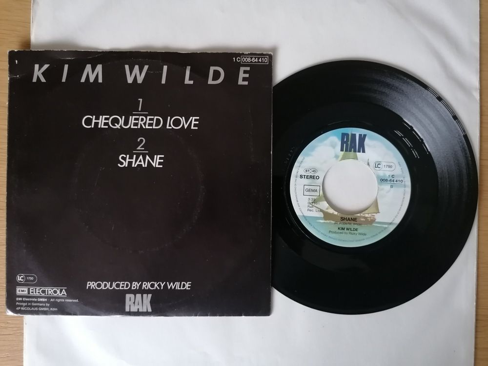 Kim Wilde - Chequered Love - 7" Single Schallplatte 1981 (Gebraucht) in ...
