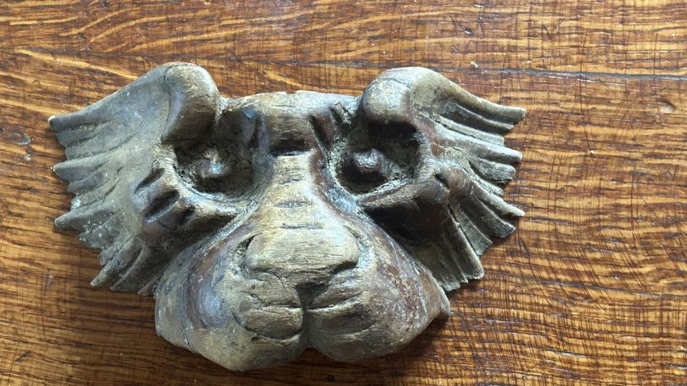 Holzschnitzerei antik Applike Fratze Drache (Gebraucht) in Riedholz für ...