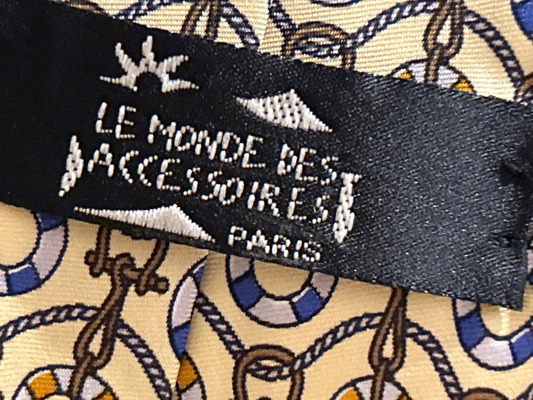 Krawatte Nautik Motiv on Le monde des accessoires100% Seide (Neu und ...