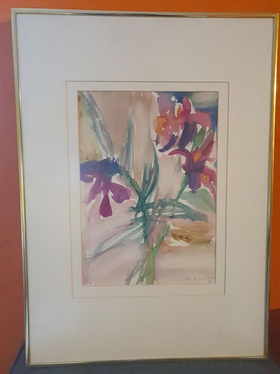 Zwei Aquarelle Blumen/Blumenbouquet H.P. Kohler | Kaufen auf Ricardo