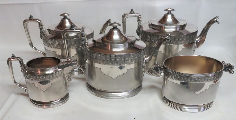 SIMPSON HALL MILLER & CO. TEA THE SET USA VERSILBERT SILBER (Gebraucht ...