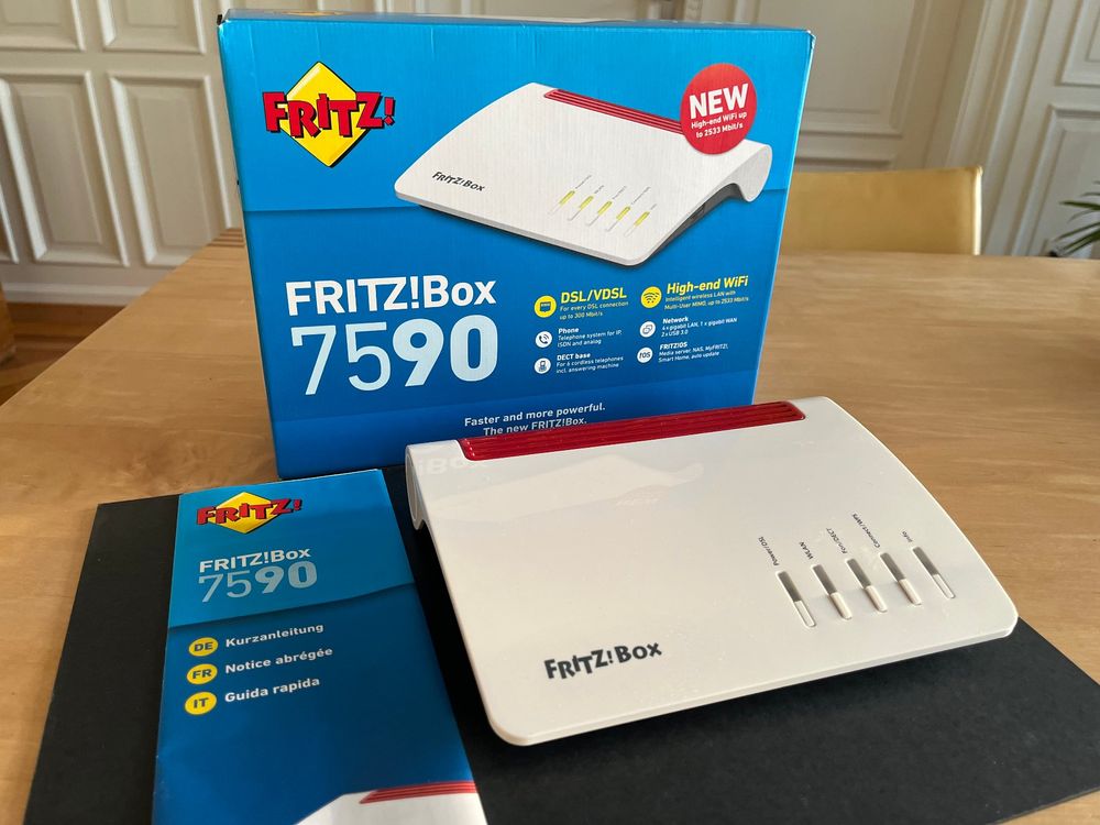 AVM FRITZ! Box 7590 A/CH Router Fritzbox NAS / W-LAN Mesh (Gebraucht ...