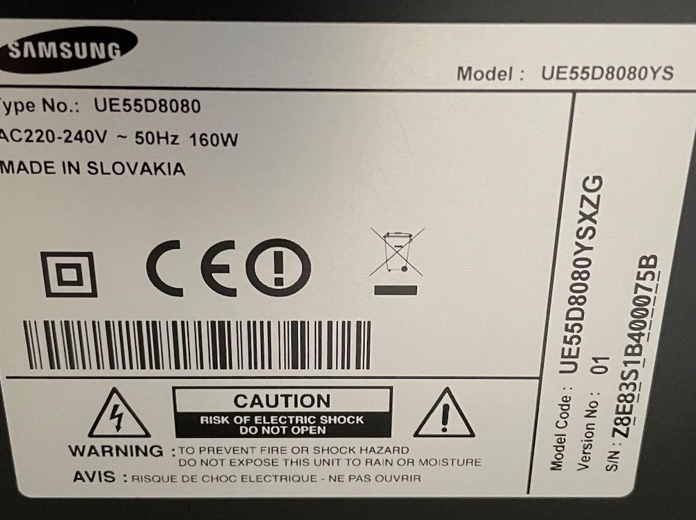 SAMSUNG TV 55“ UE55D8080 3D | Kaufen auf Ricardo