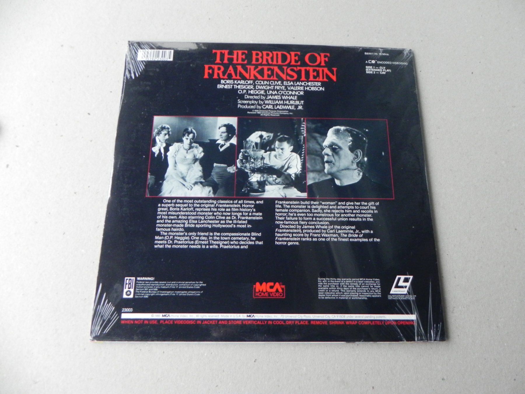 Mint Laserdisc Film The Bride of Frankenstein 1935 / 1985 (Neu und ...