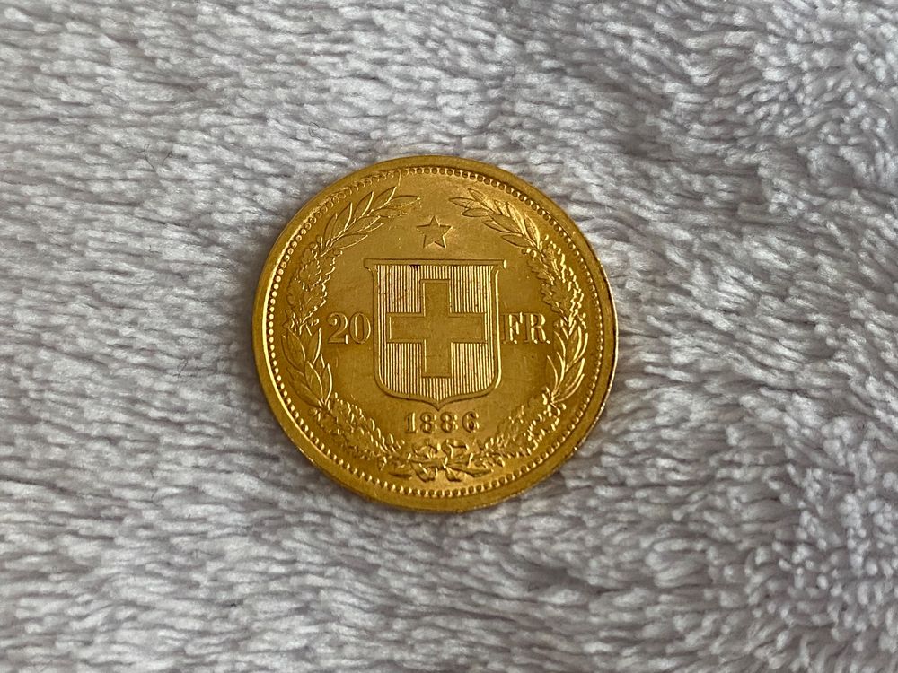 20 Fr. Helvetia 1886 ~ TOP Gold ~ *Sehr RAR* | Kaufen auf Ricardo