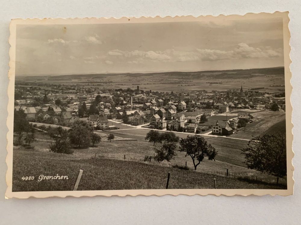 GRENCHEN, Blick auf Ort und Umgebung 1950 ca. | Kaufen auf Ricardo