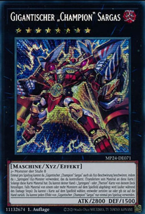 Yu-Gi-Oh! MP24-DE071 Gigantischer Champion Sargas Secret Rar (Nuovo e ...