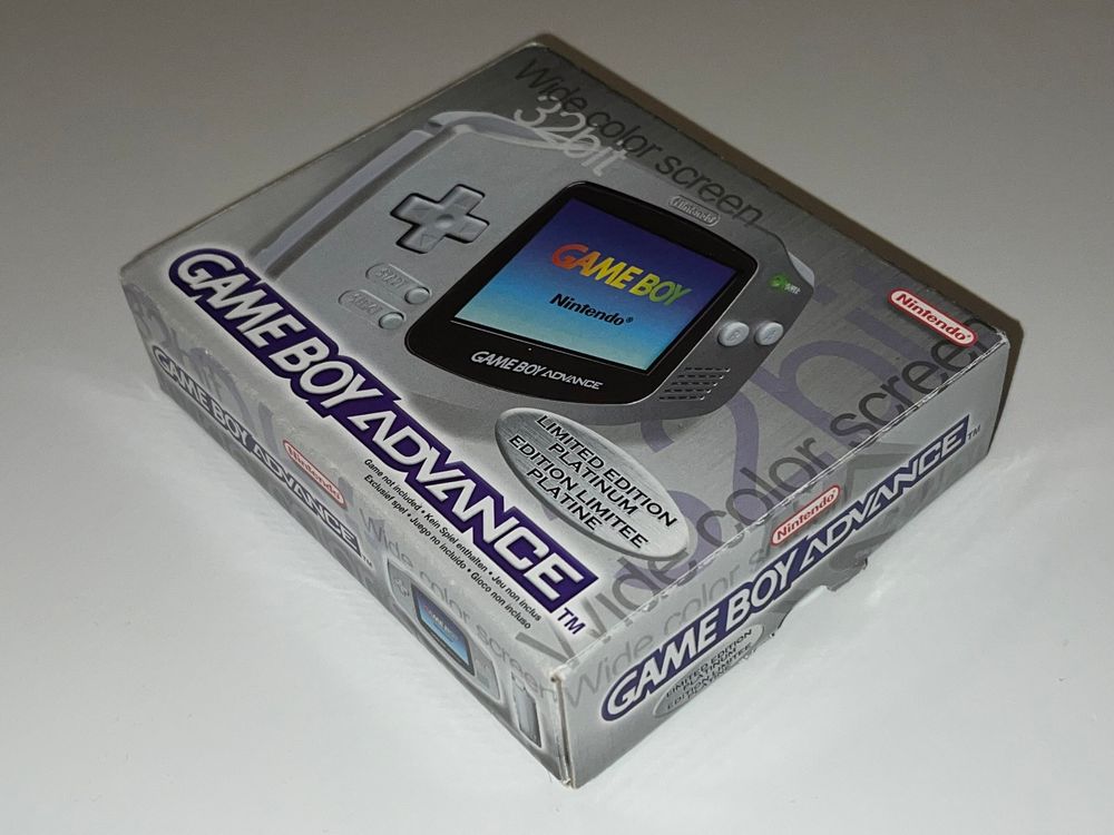 Game Boy Advance GBA Konsole Limited Platinum Edition (OVP) (Defekt) in ...