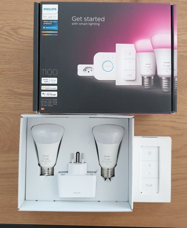 Philipps Hue Set (Smart Plug CH, Dimmer, 2x White & Color) (Neu (gemäss ...