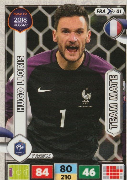 ROAD TO RUSSIA 2018 Adrenalyn Card Team Mate HUGO LLORIS Fra (Neu ...