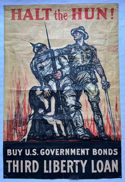 Affiche US « Halt the Hun!» 1918 Plakat WW1 | Kaufen auf Ricardo