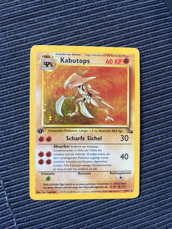 Pokemon Kabutops holo 1.Edition Fossil Deutsch | Kaufen auf Ricardo
