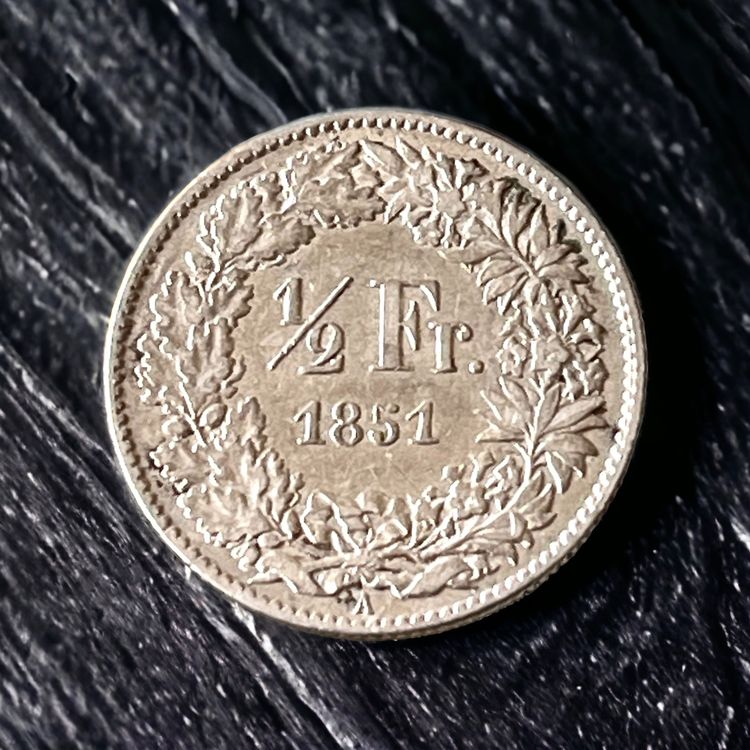 Schweiz 1/2 Franken Silber Jahrgang 1851 | Kaufen auf Ricardo