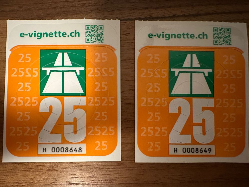 2 x Autobahnvignetten 2025 (Neu und originalverpackt) in St.Gallen für ...
