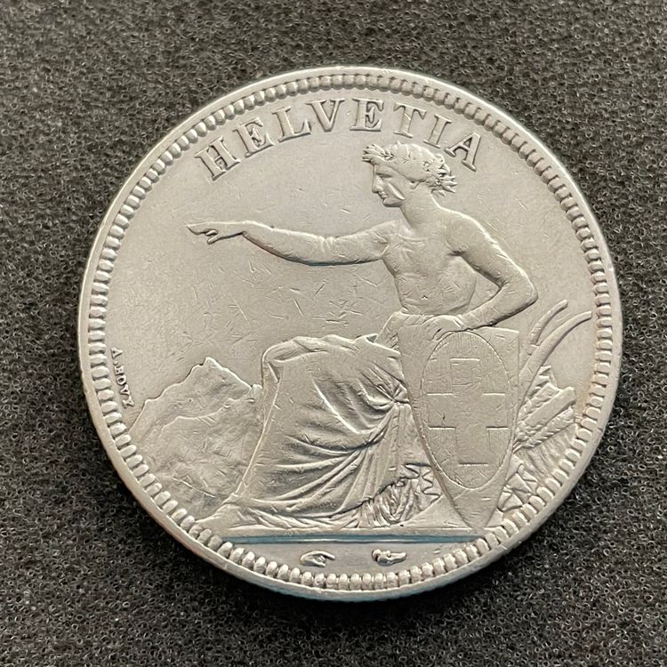 5 Franken Silber 1851 sitzende Helvetia | Kaufen auf Ricardo