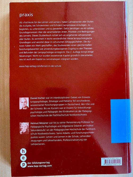 Lernen in der Schule - Daniel Escher, Helmut Messner (Gebraucht) in ...