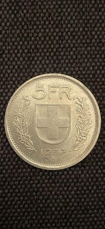 Schweiz 5 Franken 1967 Abart 3 sterne vor Gesicht (Gebraucht) in Breganzona für CHF 34 – mit ...
